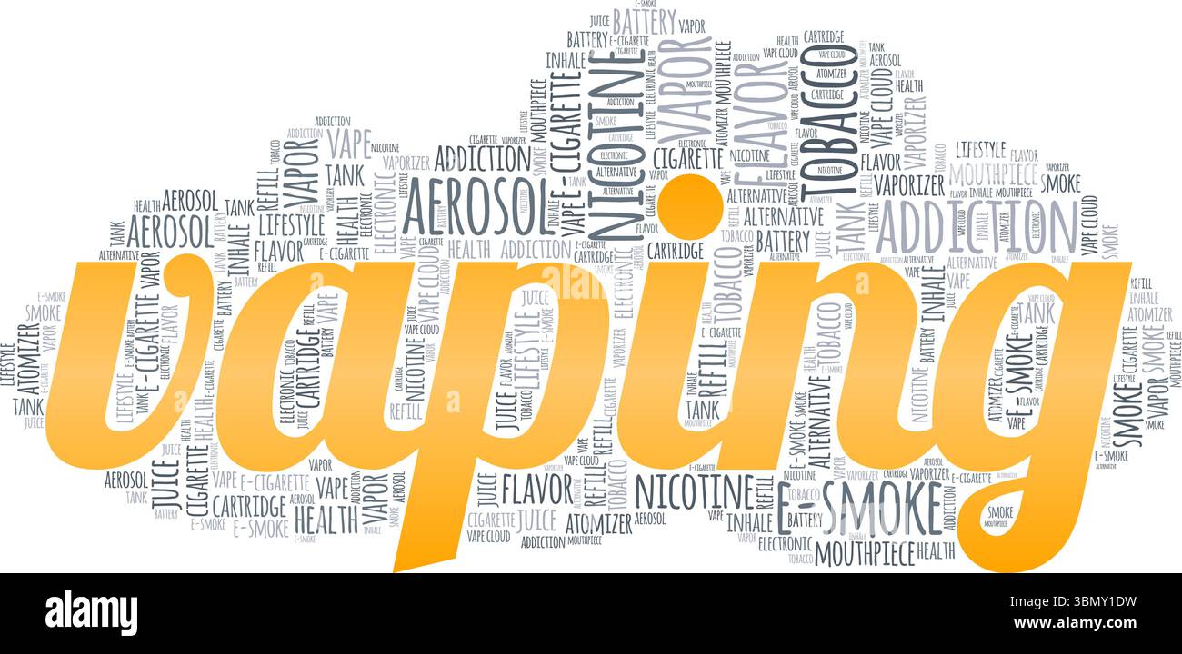 Vaping word cloud conceptual design isolated on white background Stock ...