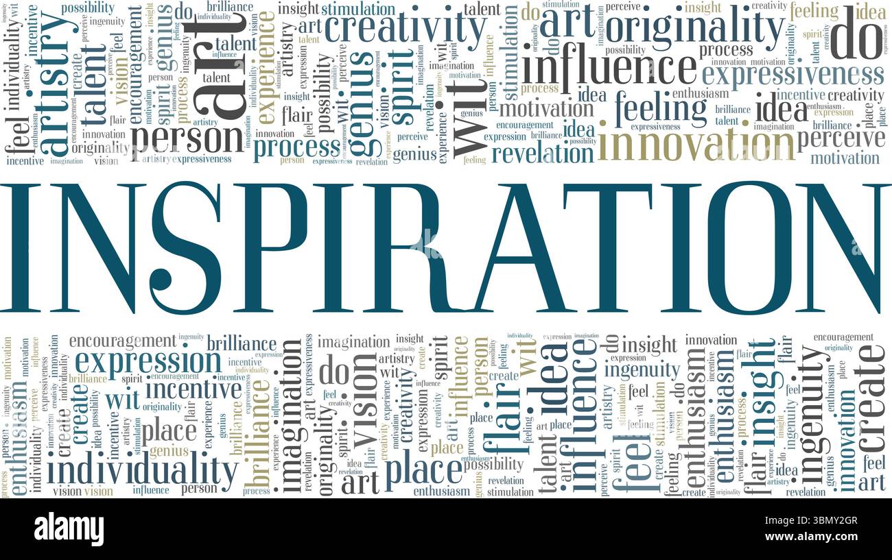 Inspiration typography word cloud Stock Vector Images - Alamy