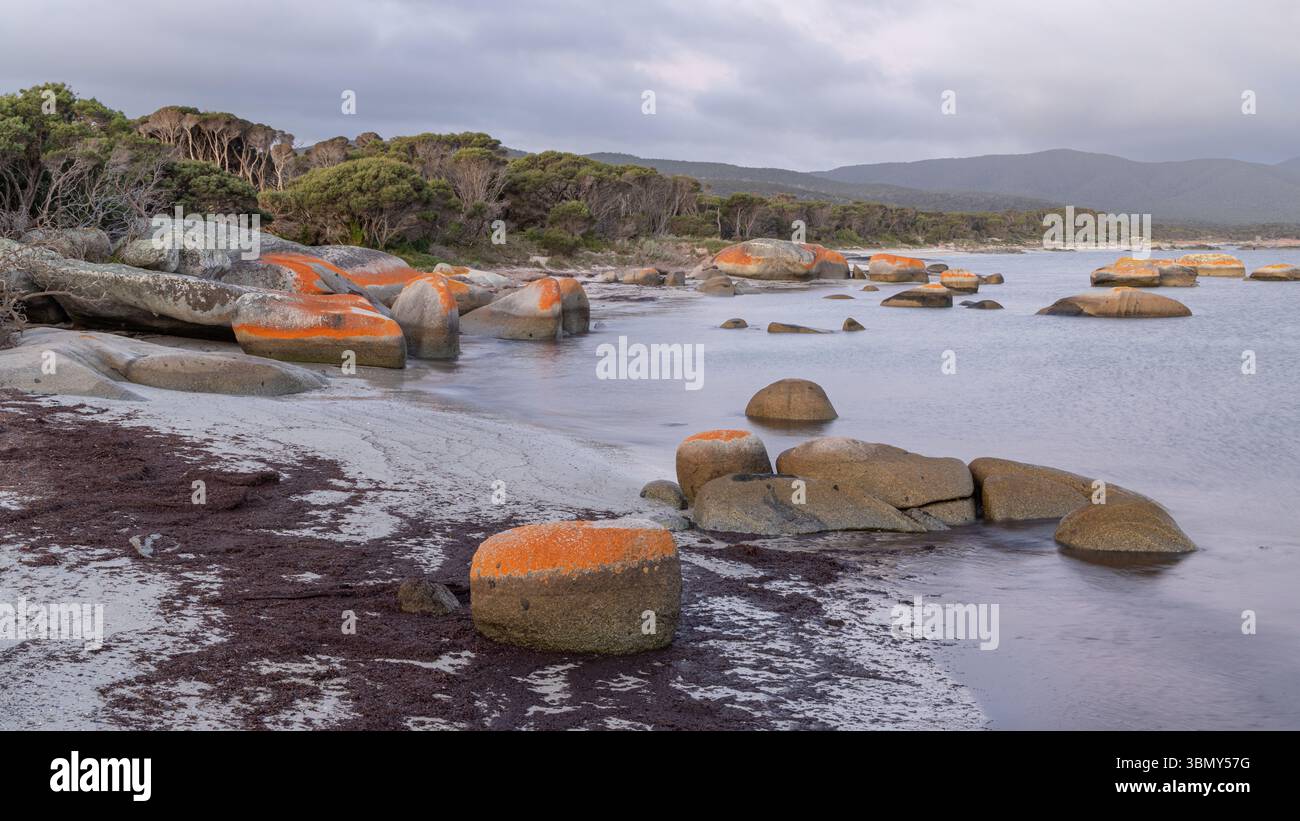 Sunset at Sawyers Bay, Flinders Island, Tasmania, Australia Stock Photo ...