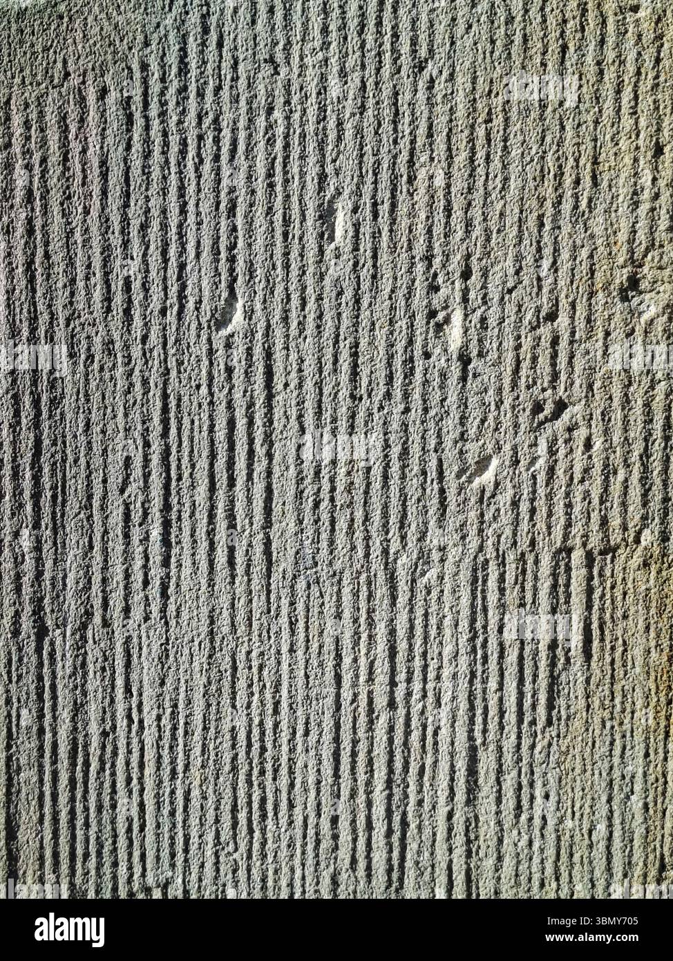 Full-frame view of a concrete wall with longitudinal grooves Stock ...