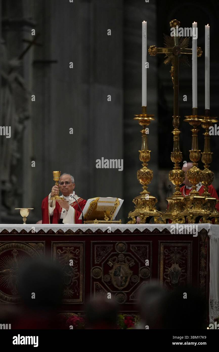 Pope Leo XIV celebrates Mass in St. Peter's Basilica at the Vatican ...