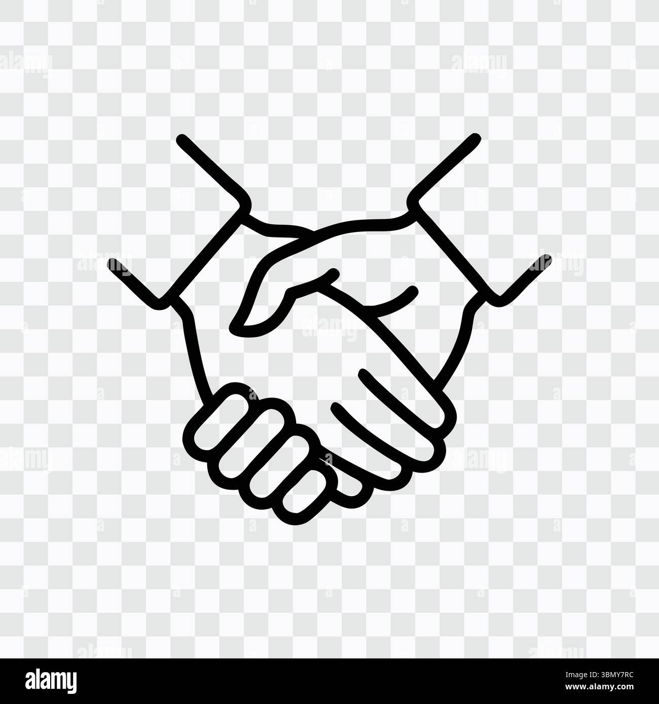 Business handshake symbol partnership Black and White Stock Photos & Images - Alamy
