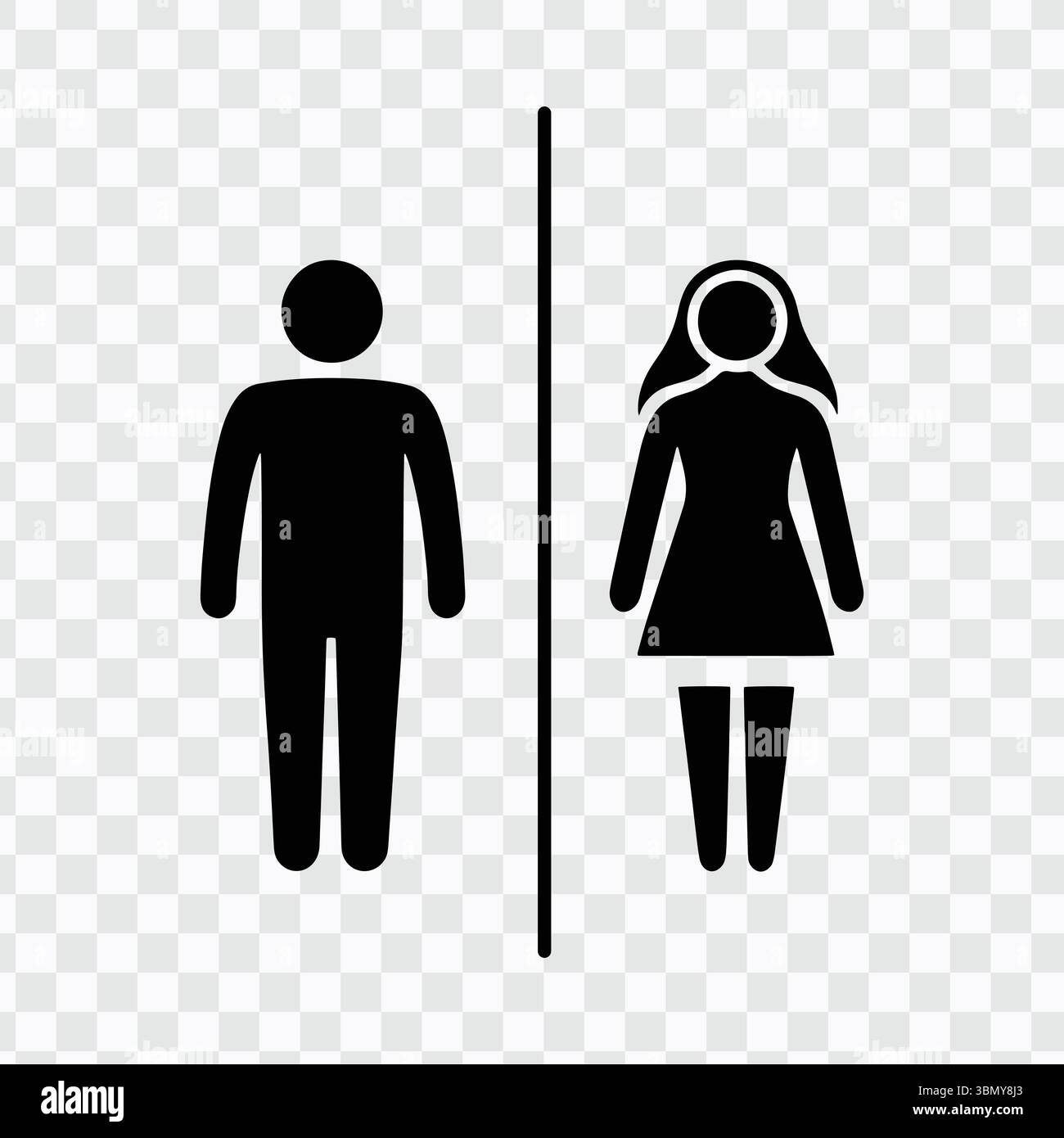 "Male and Female Silhouette Vector: Elegant Human Figure Illustrations ...