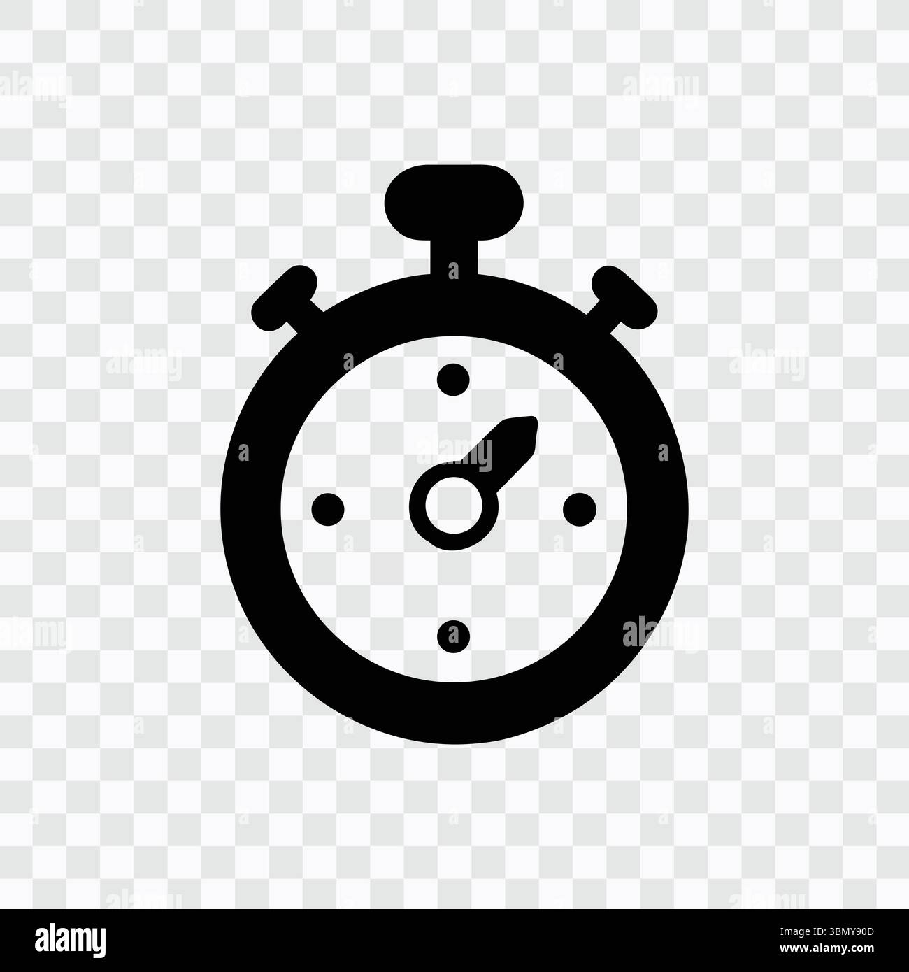 Stopwatch Icon With Dial And Buttons Timer Symbol Countdown Concept Stock Vector Image And Art