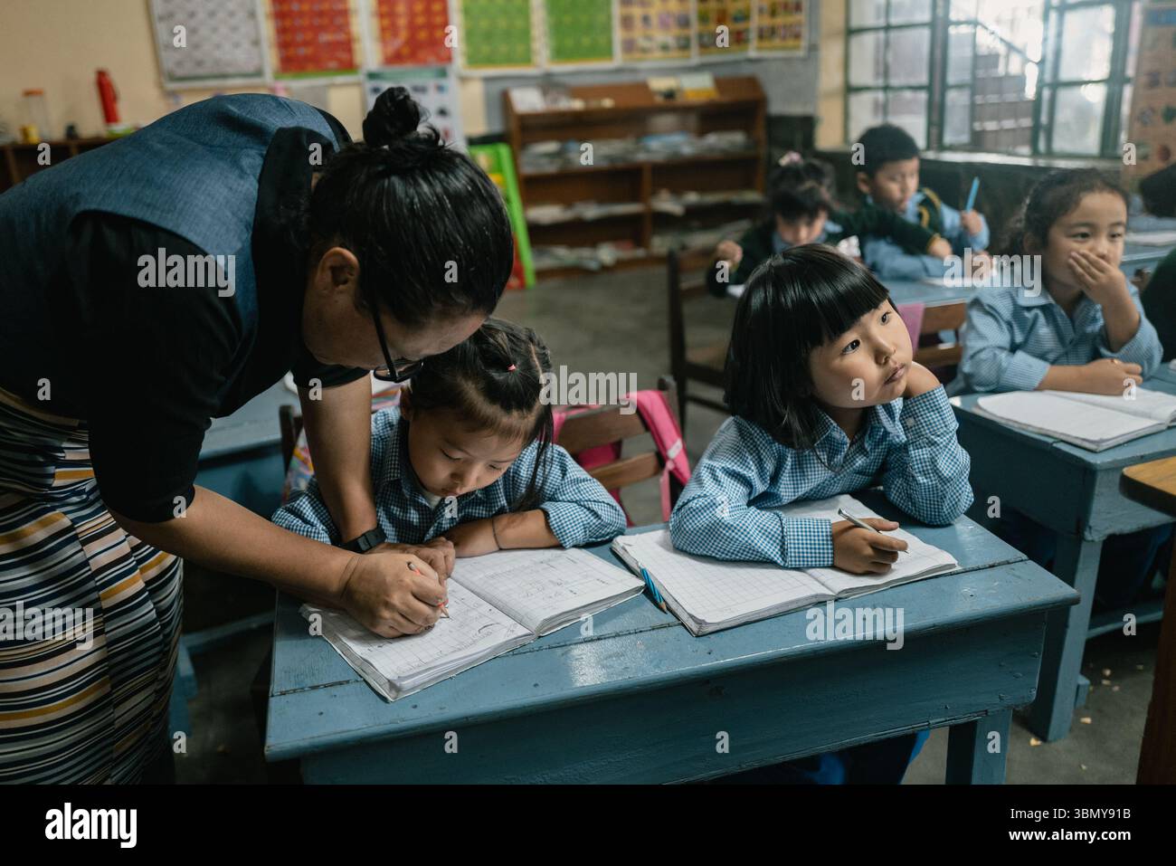 June 27, 2025, Dharamshala, Himachal Pradesh, India: Schoolchildren ...