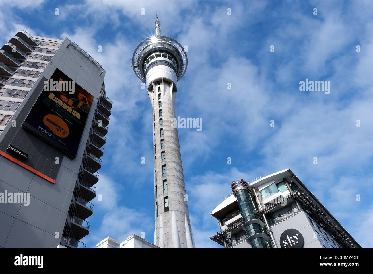The Sky Tower a 328-meter-tall telecommunications tower and observatory ...