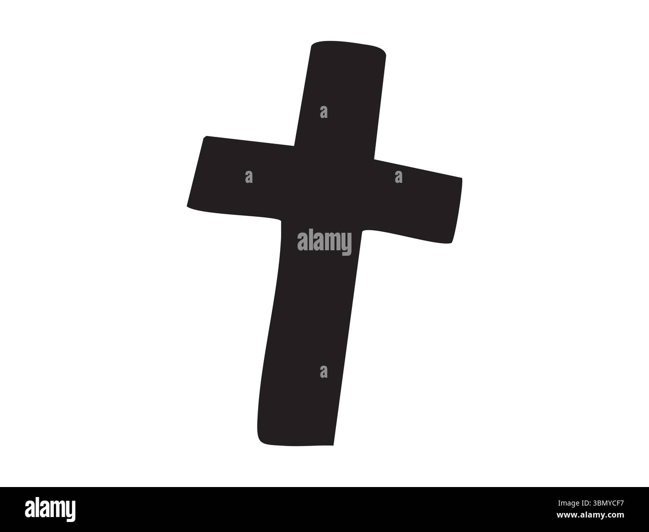 Black silhouette of tilted cross symbol isolated on white background ...