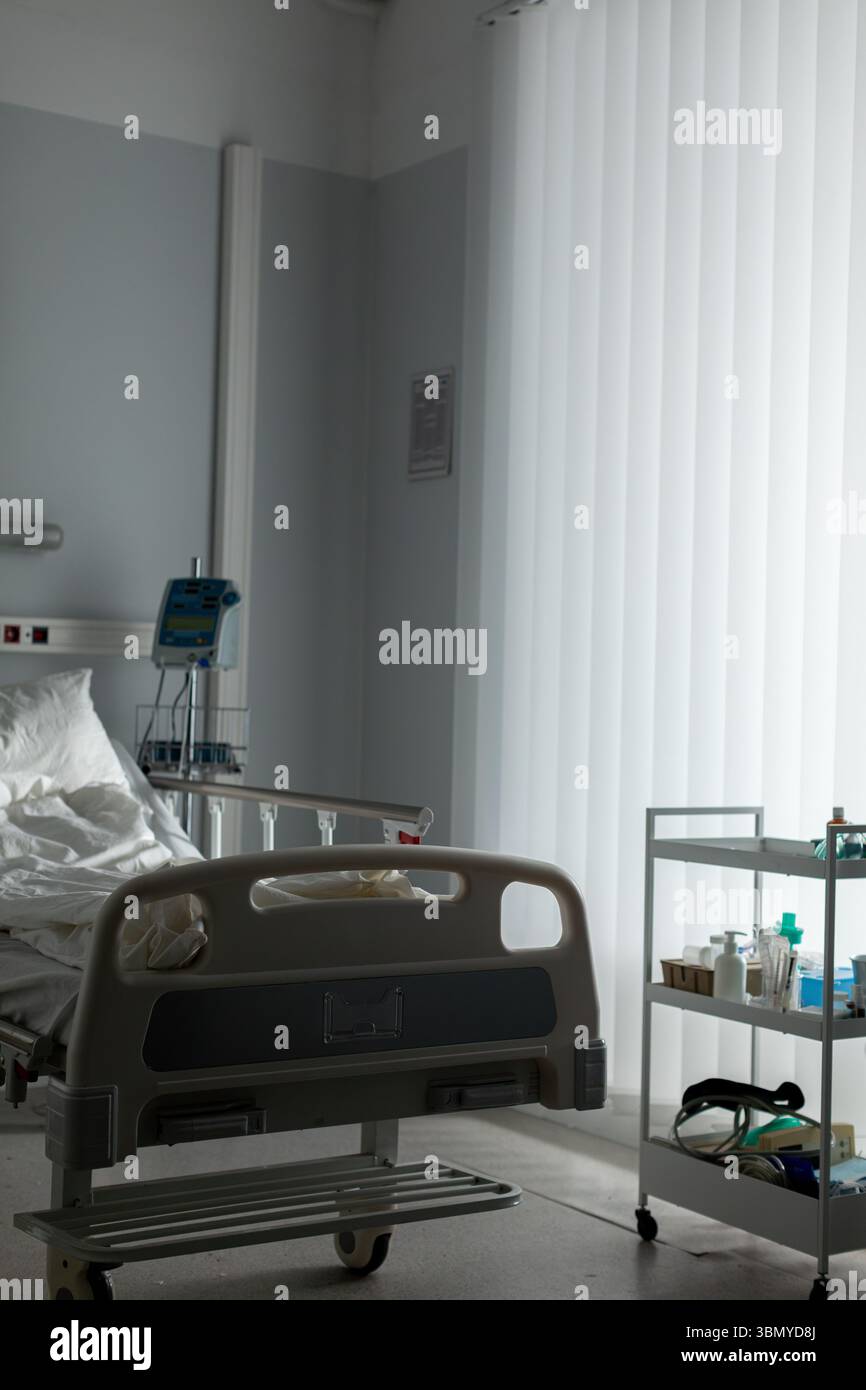 A Calm Hospital Room with a Comfortable Bed and Essential Equipment for ...