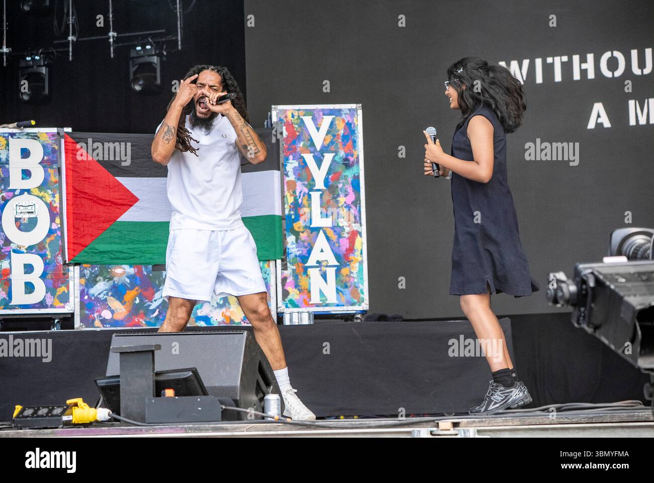 Bob Vylan performing on the West Holts Stage, during the Glastonbury ...