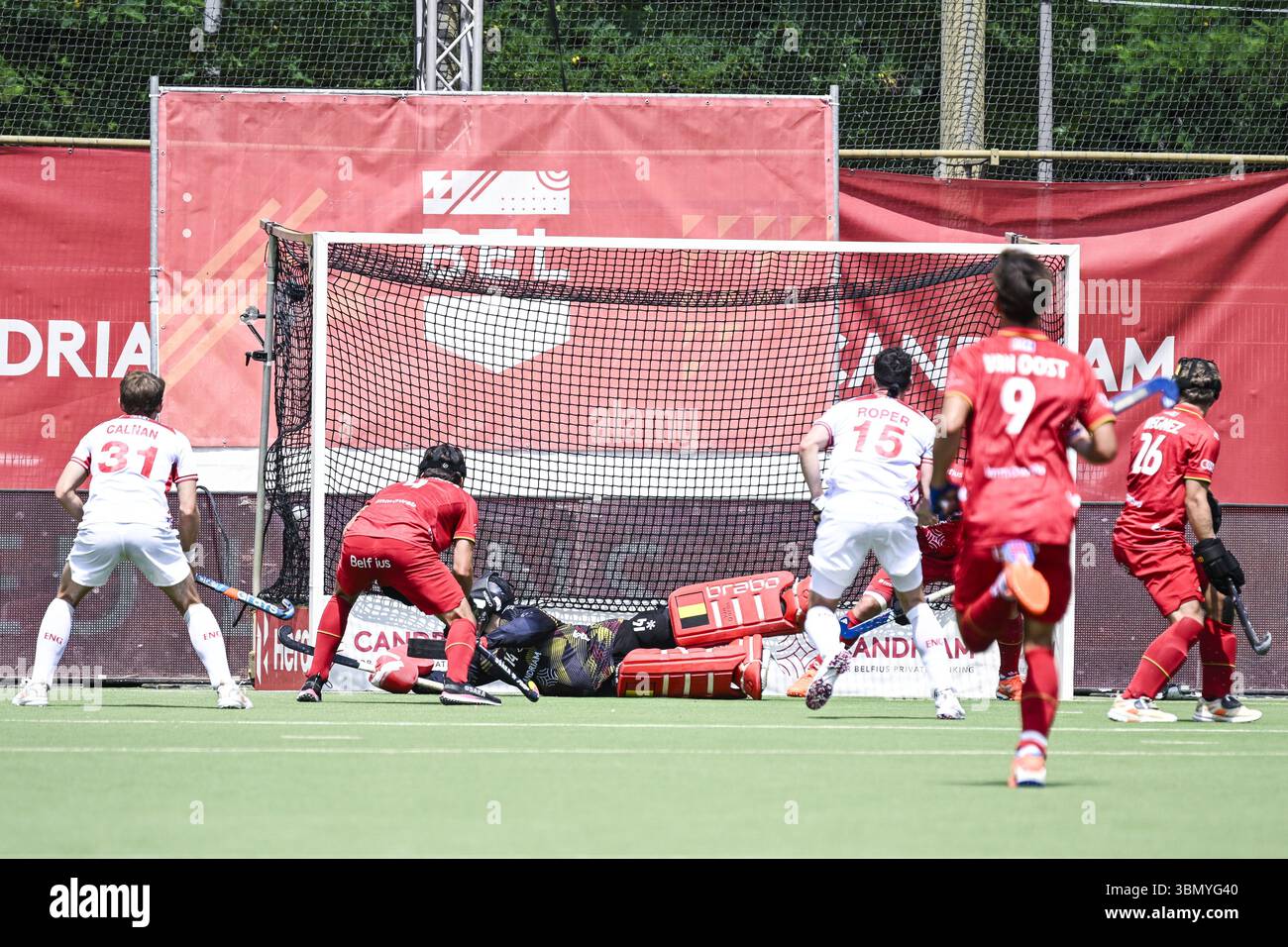 Antwerp, Belgium. 29th June, 2025. England's Phil Roper scores a goal ...