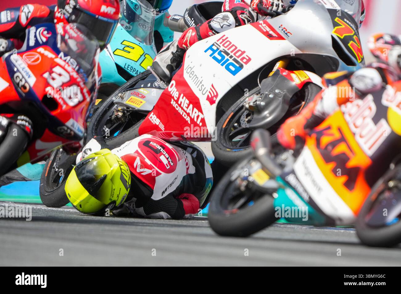 ASSEN, NETHERLANDS - JUNE 29: crash Luca Lunetta of SIC58 Squadra Corse ...