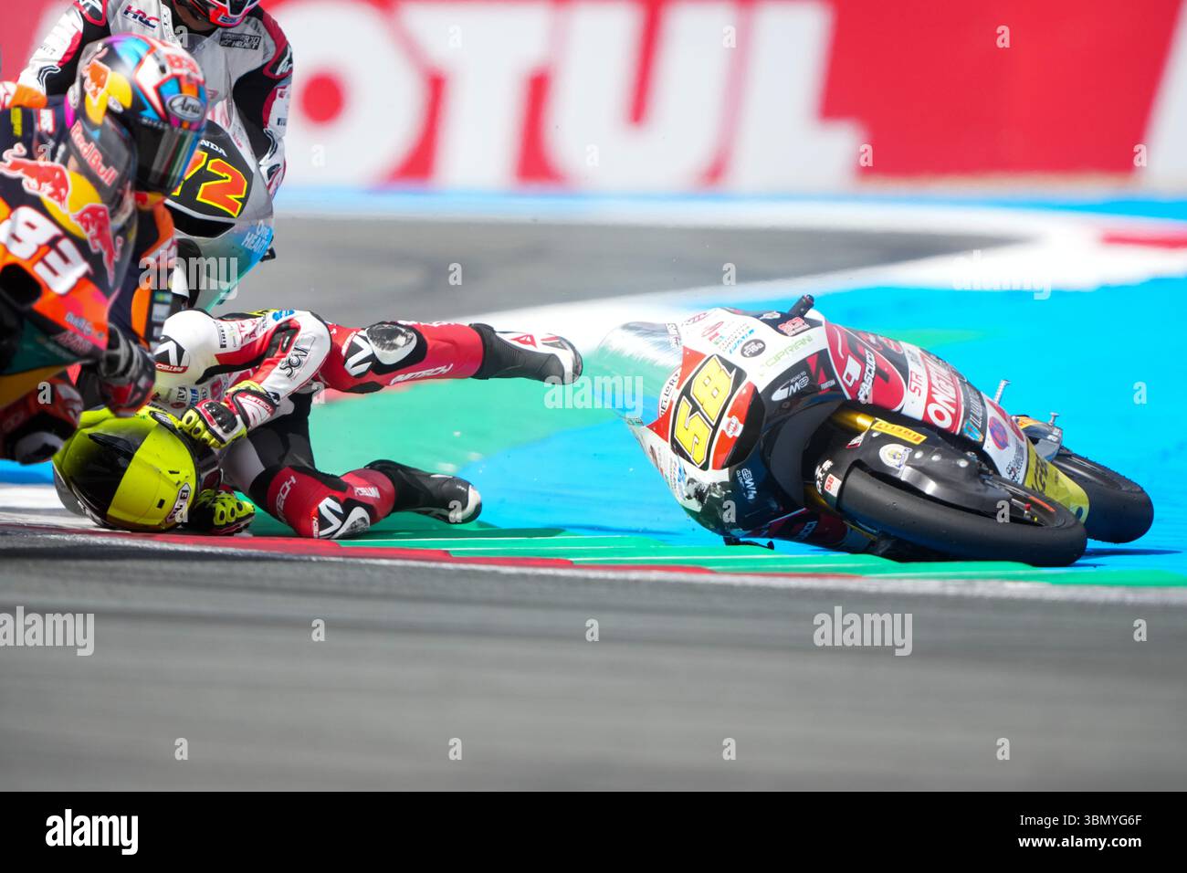 ASSEN, NETHERLANDS - JUNE 29: crash Luca Lunetta of SIC58 Squadra Corse ...