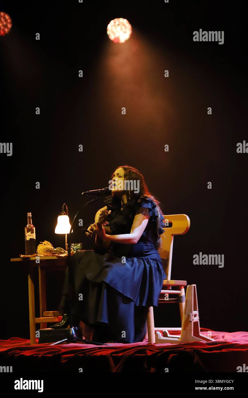 Non Exclusive: Mexican singer Natalia Lafourcade performs on stage ...