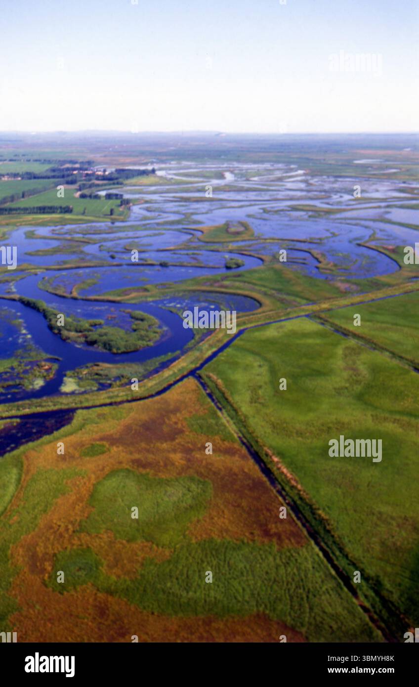 Early-2000s China Meadow Wetland Aerial Meander Patterns Stock Photo ...
