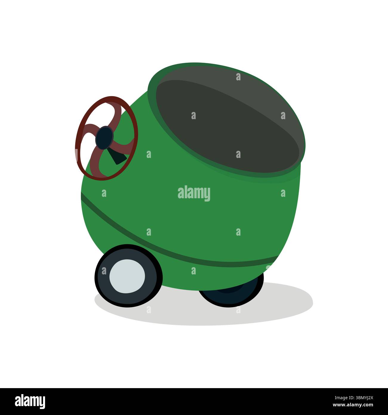 Manual concrete mixer. Preparation of cement mortar at the construction ...