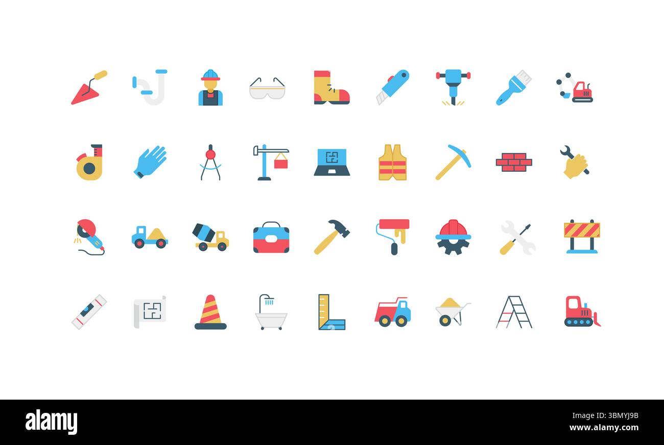 Construction materials safety equipment Cut Out Stock Images & Pictures ...