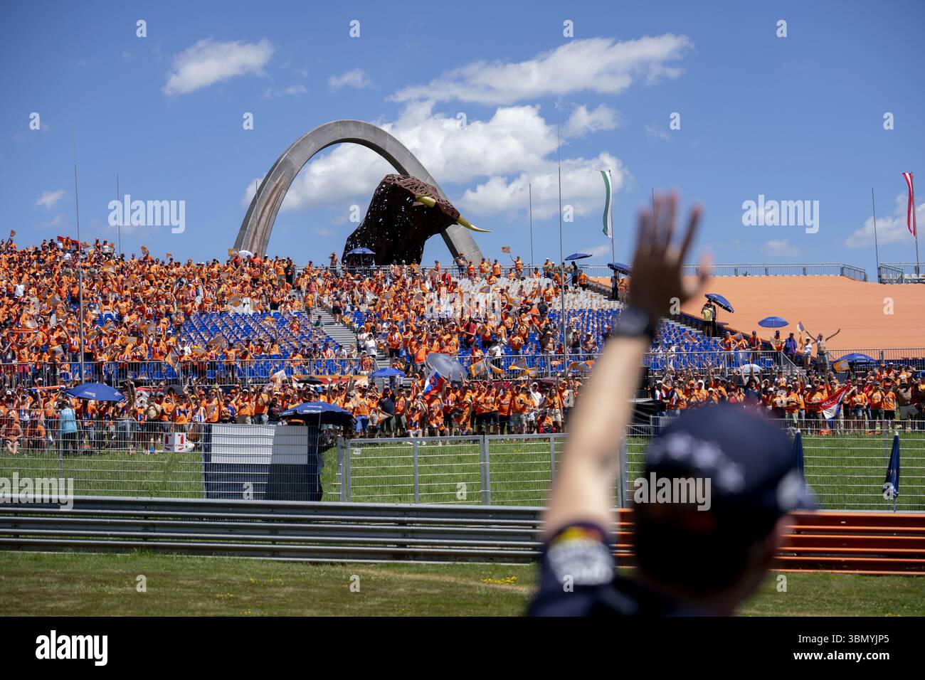 SPIELBERG - Max Verstappen (Red Bull Racing) waves to the Orange fans ...