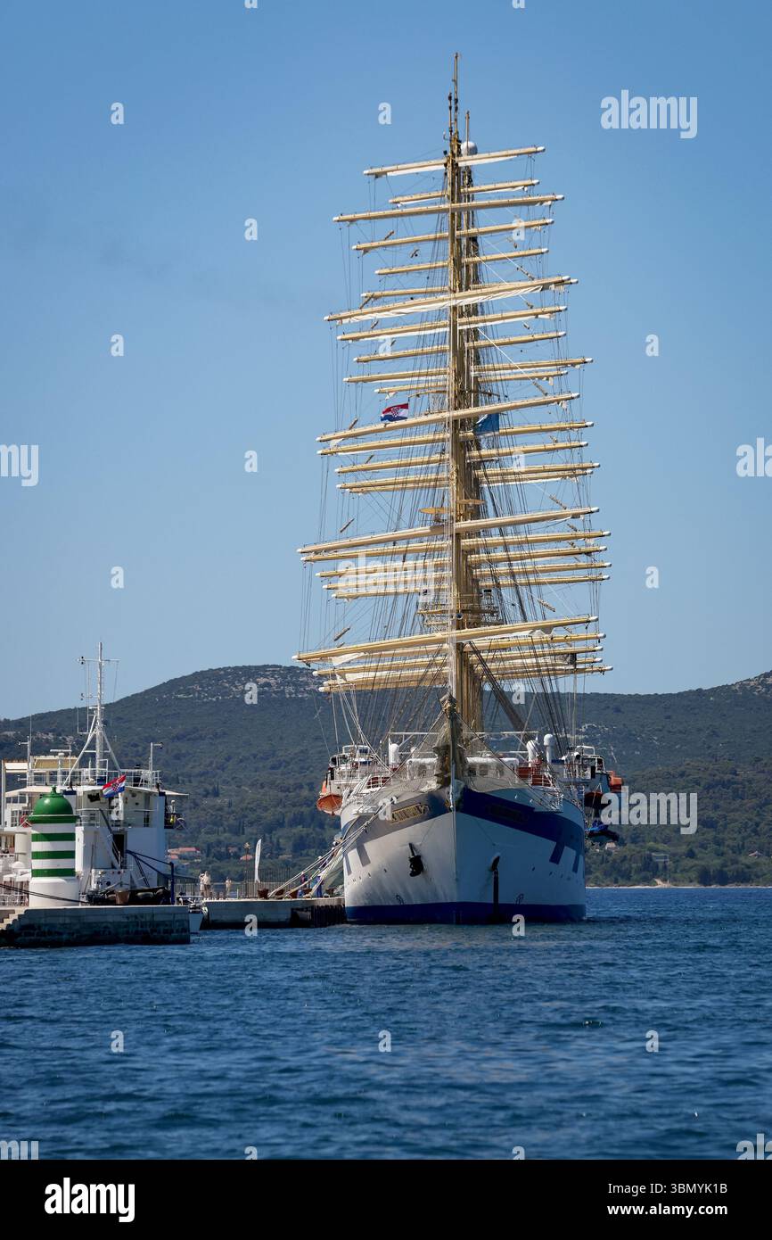 Zadar, Croatia. 29th June, 2025. Royal Clipper sail ship is pictured at ...