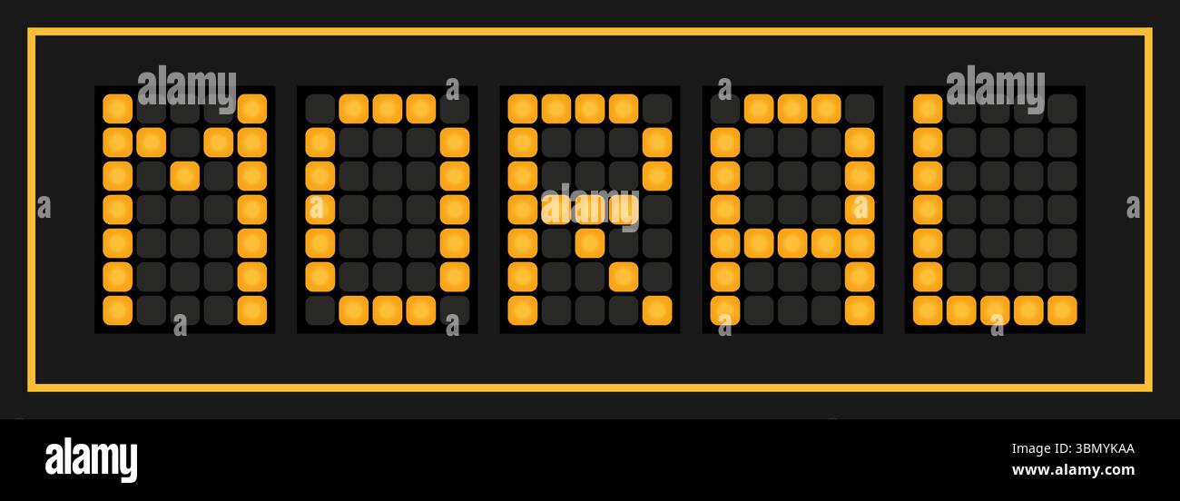 Orange color led banner in word moral on black background Stock Vector ...