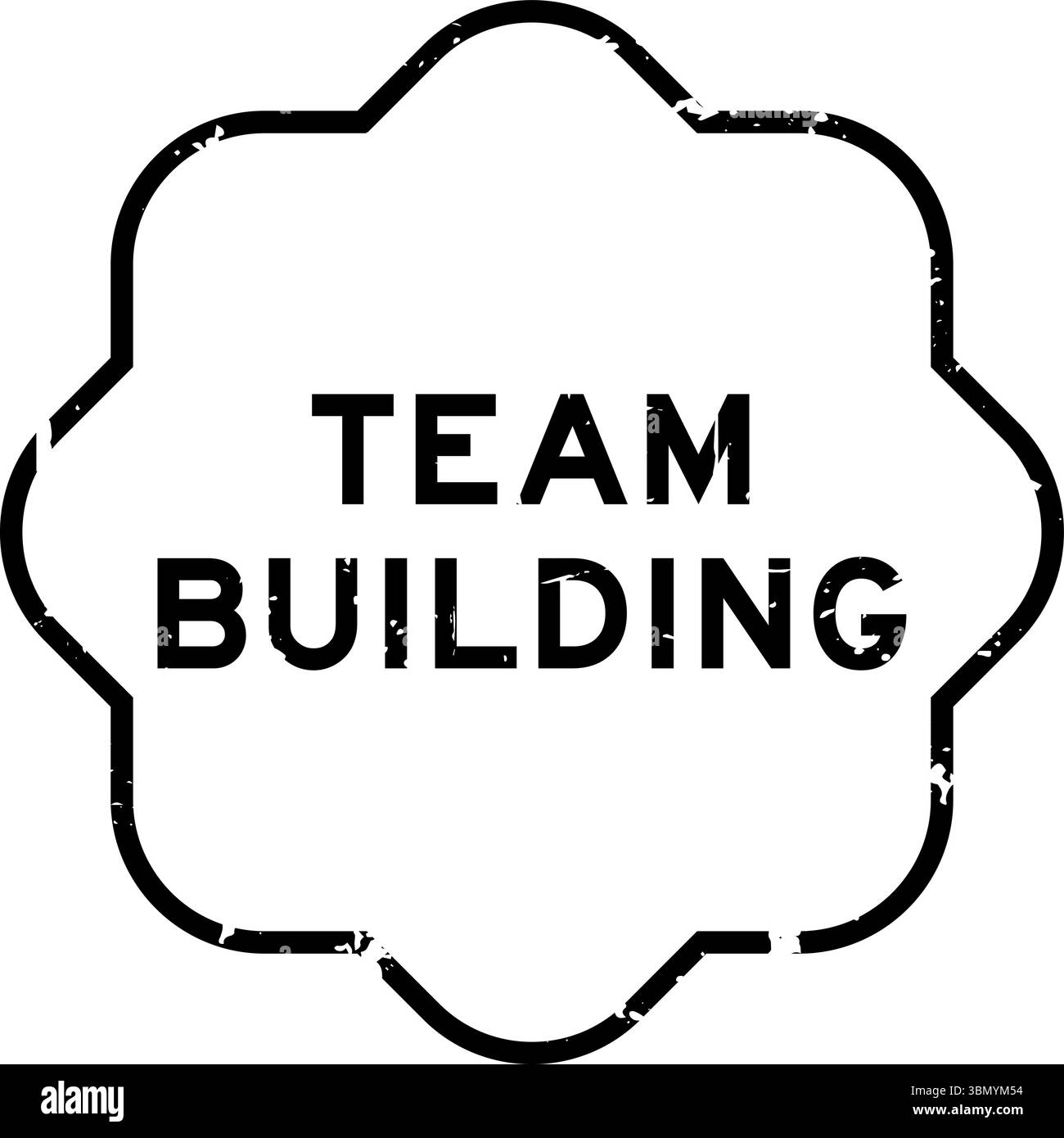 Grunge black team building word square rubber seal stamp on white background Stock Vector Image ...