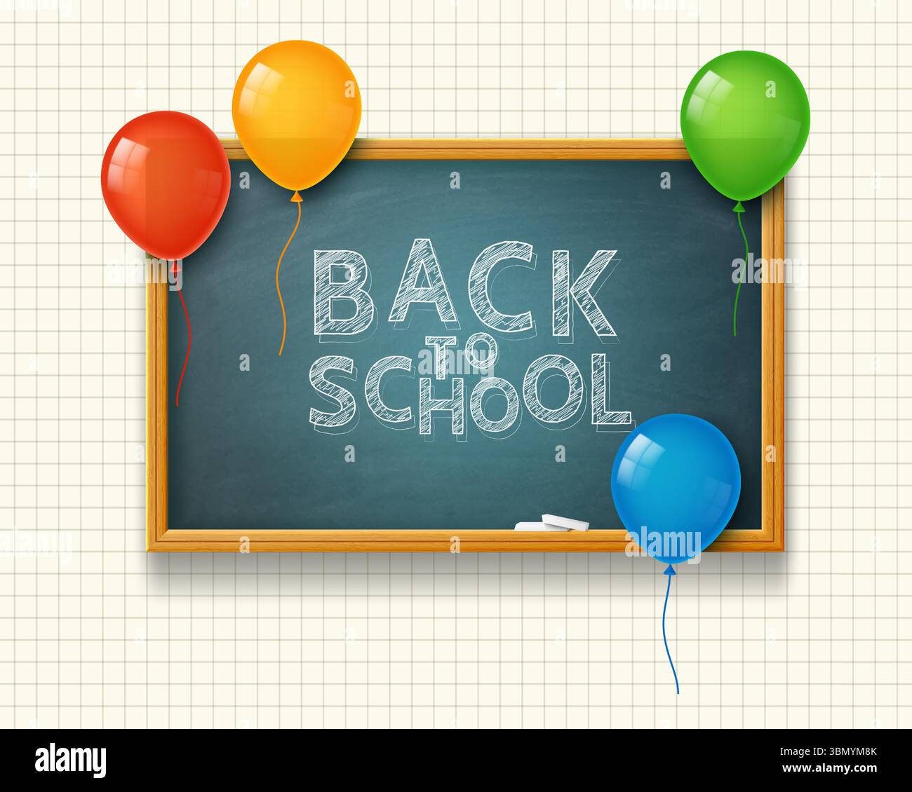 3d illustration back school written hi-res stock photography and images ...