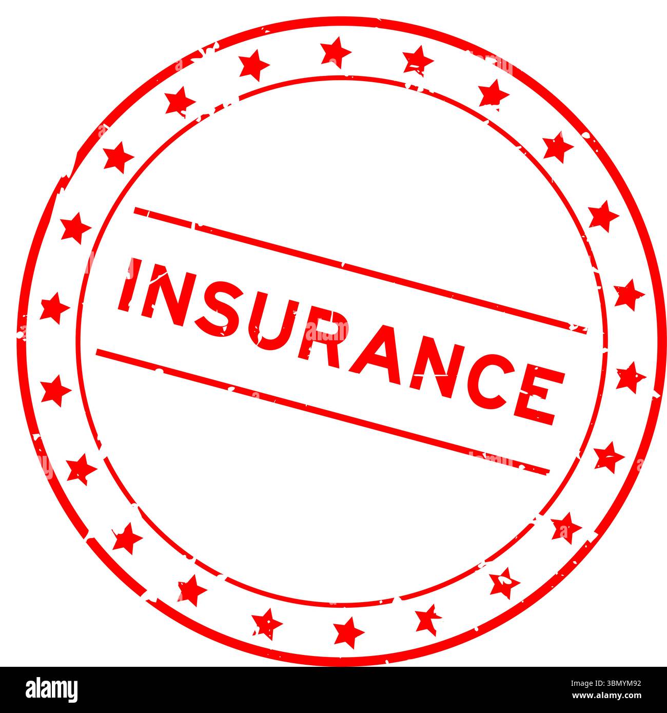 Grunge red insurance word round rubber seal stamp on white background Stock Vector Image & Art ...