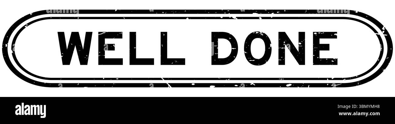 Grunge black well done word rubber seal stamp on white background Stock ...