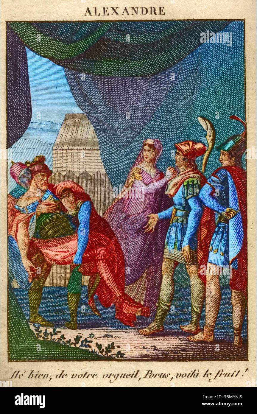 Alexander the Great, illustration for Alexandre le Grand, tragedy by ...