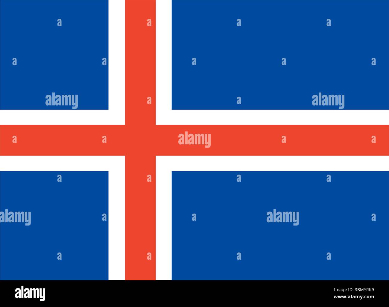 Iceland flag, correct colors and proportions Stock Photo - Alamy