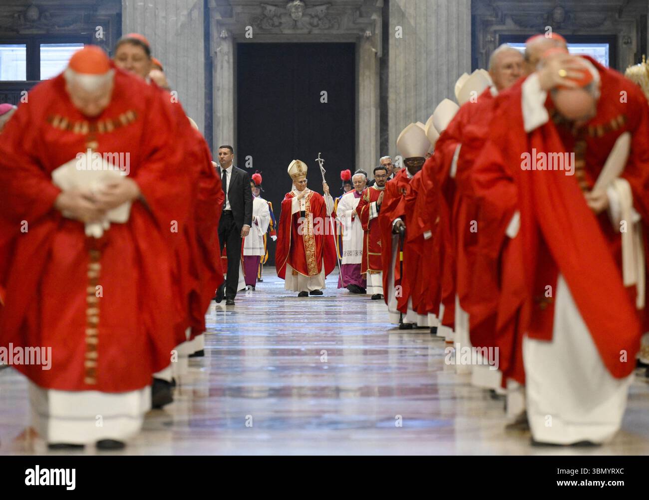 Vatican City, Vatican. 29th June 2025. Pope Leo XIV presided over the ...