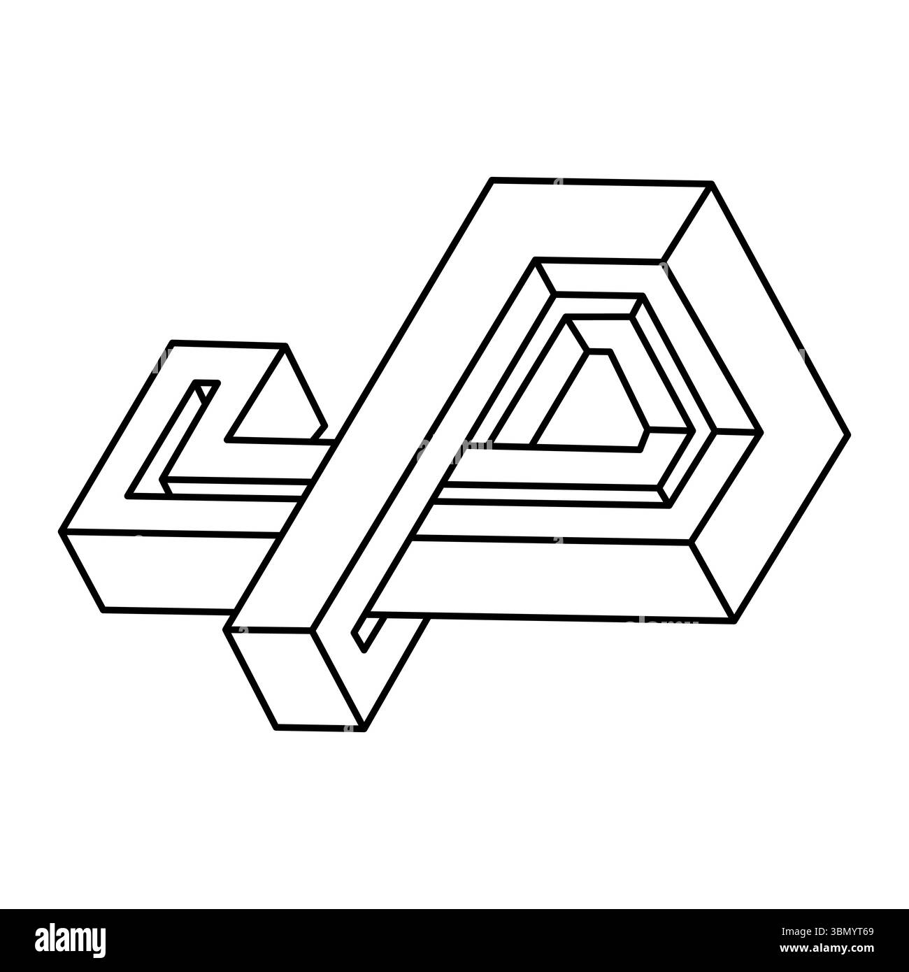 Geometric shape optical illusion. Illusion geometrical symbol ...