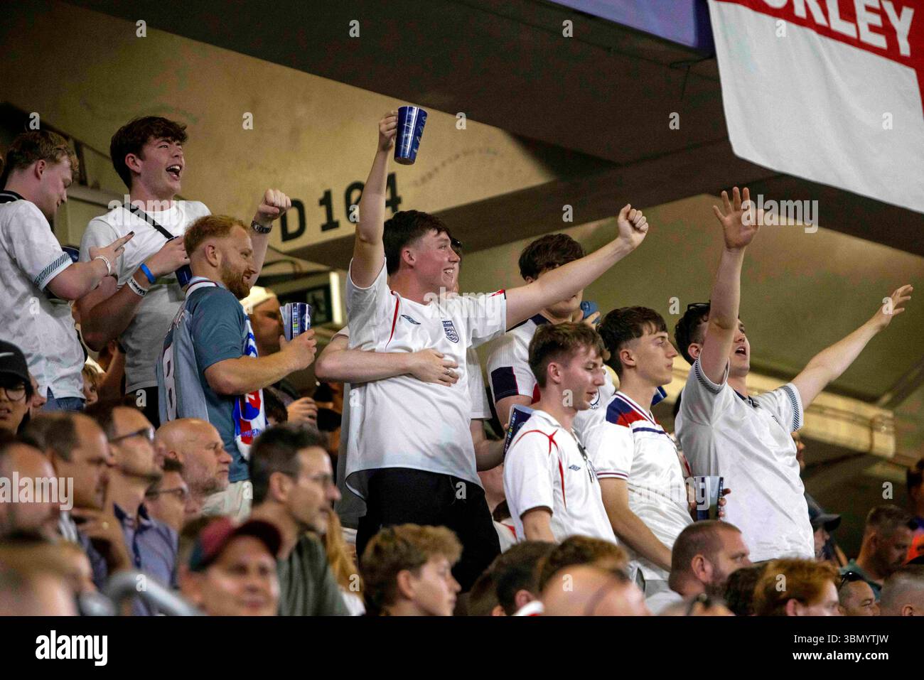 England fans in the stands during the UEFA Under 21 Championship Final ...