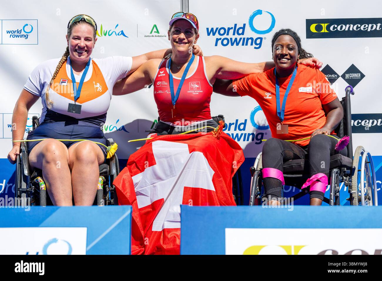 gold medalist Claire Ghiringhelli of Switzerland, center, silver ...