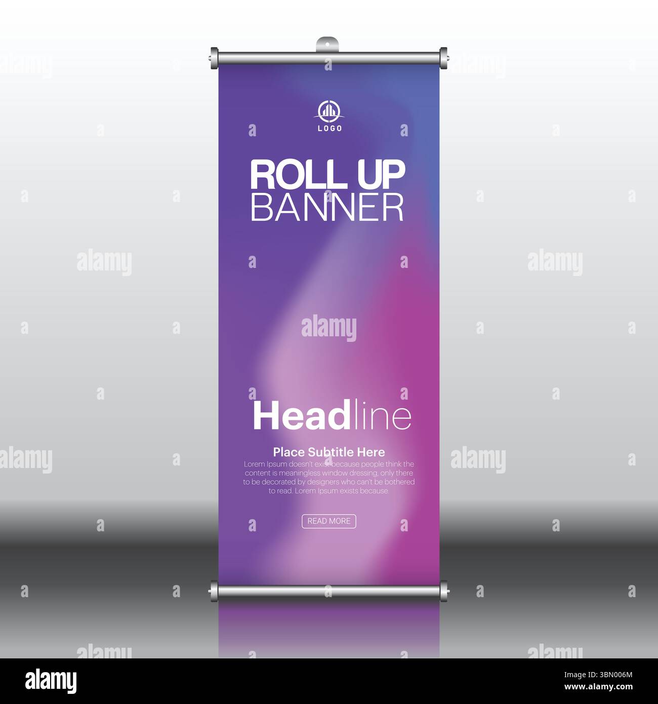 "Roll Up Banner Design Template: Modern X-Banner and Flag-Banner ...
