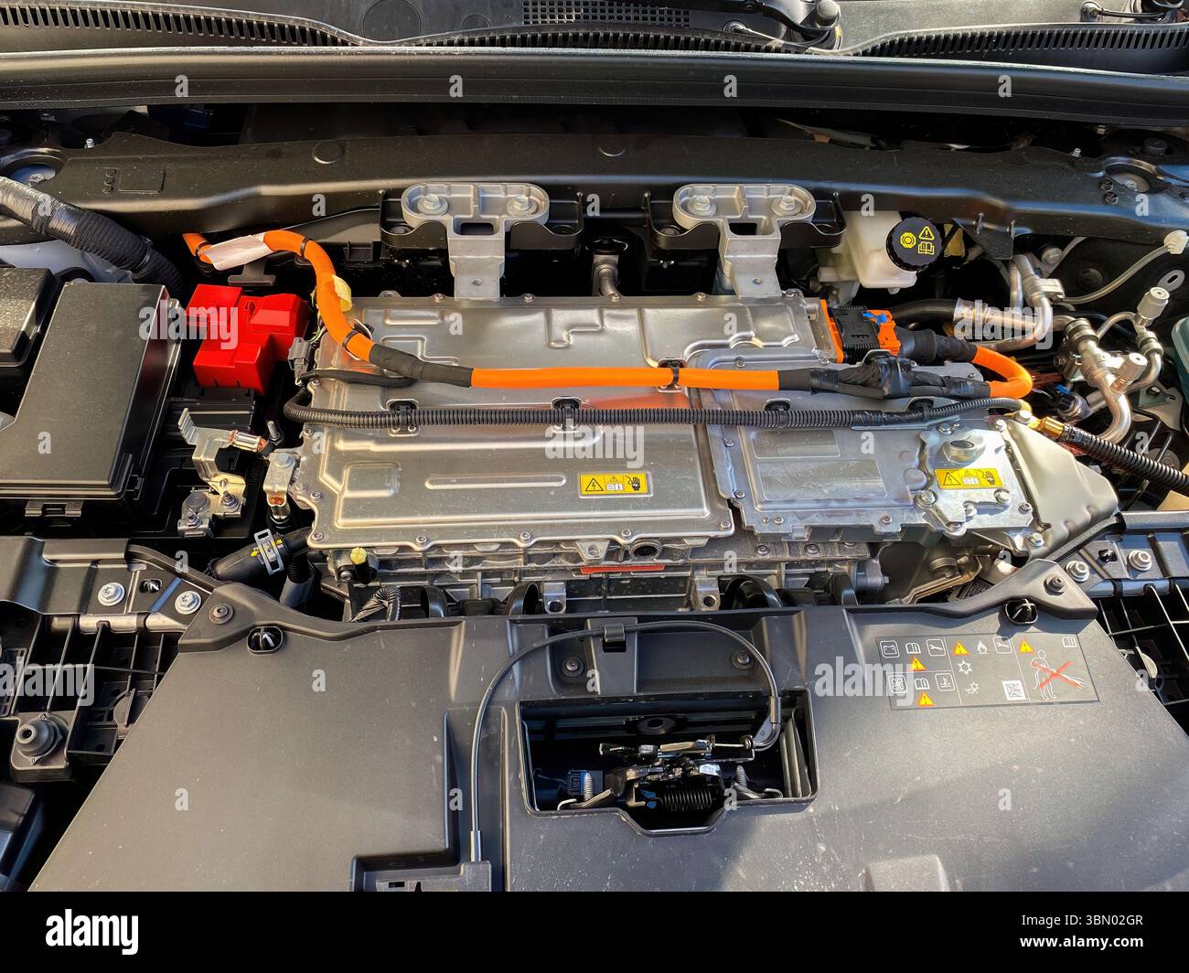 Electric car engine.Motor technology Stock Photo - Alamy