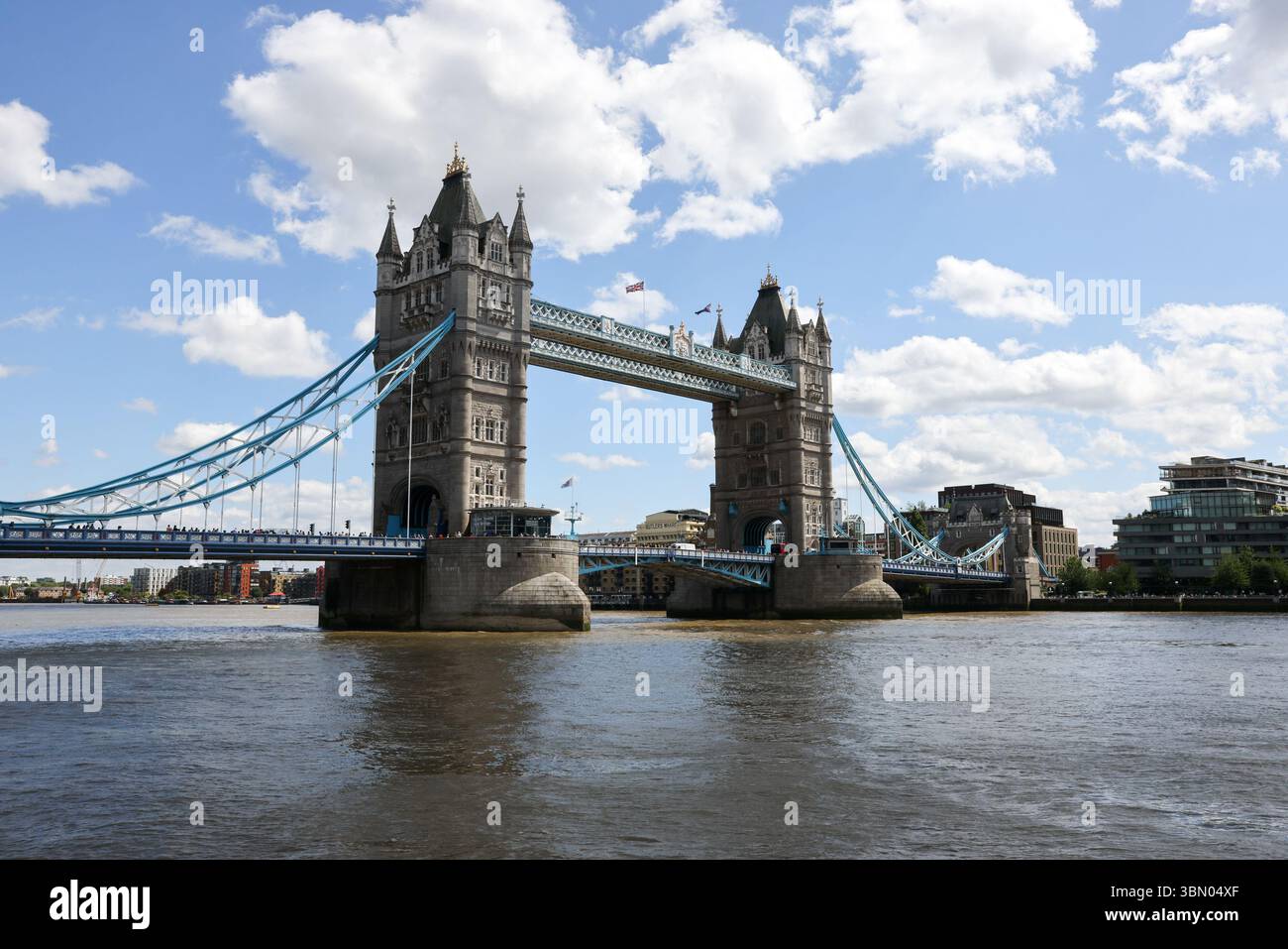 A view of the Tower Bridge and River Thames. Tower Bridge is an iconic ...
