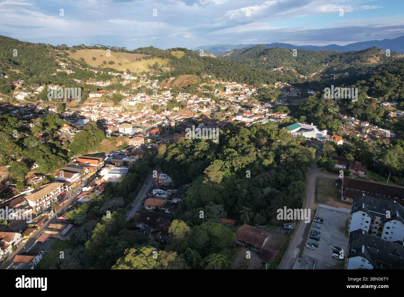 Sightseeing landscape of valley in Santo Antonio do Pinhal, Brazil ...
