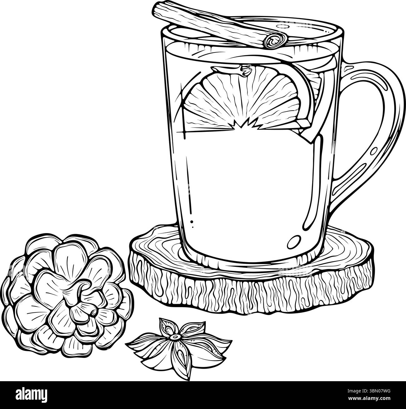 Ginger tea on white Black and White Stock Photos & Images - Alamy