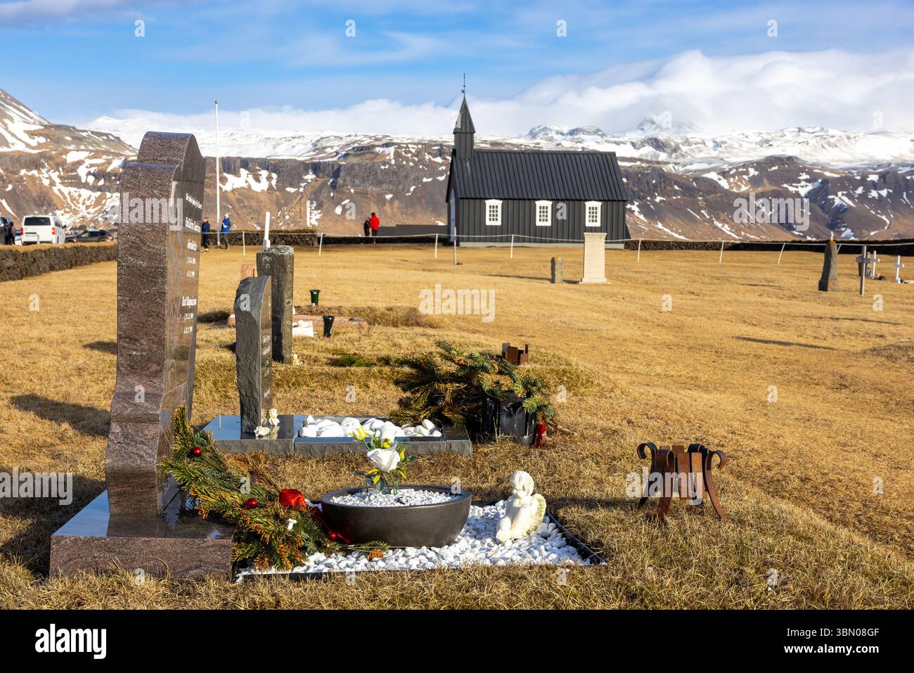 The Black Church of Budir in the southern part of Snaefellsnes ...