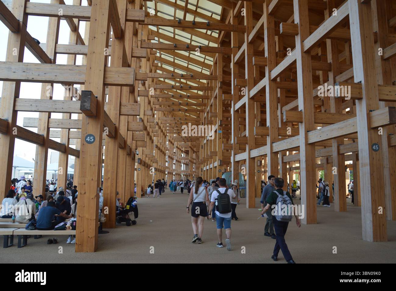 Osaka, Japan - June 22, 2025 - The Grand Ring - Worlds´s largest wooden ...