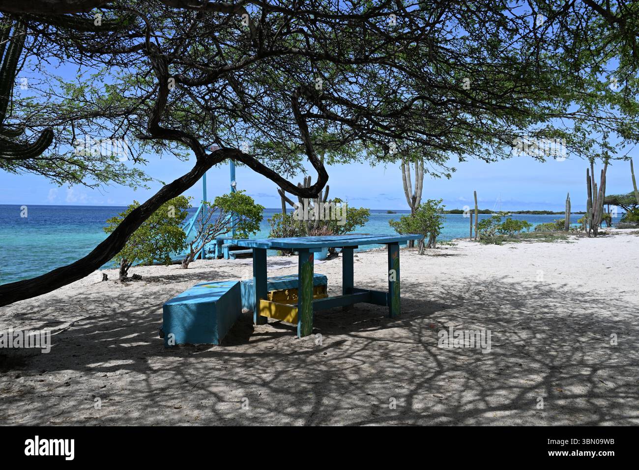 Aruba, Savaneta - aerial view at Pos Chiquito Beach Park Stock Photo ...