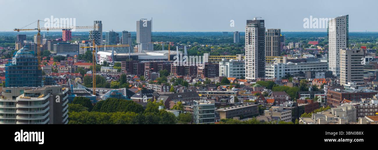 Aerial View of Eindhoven with Philips Stadium and Vesteda Tower Stock ...