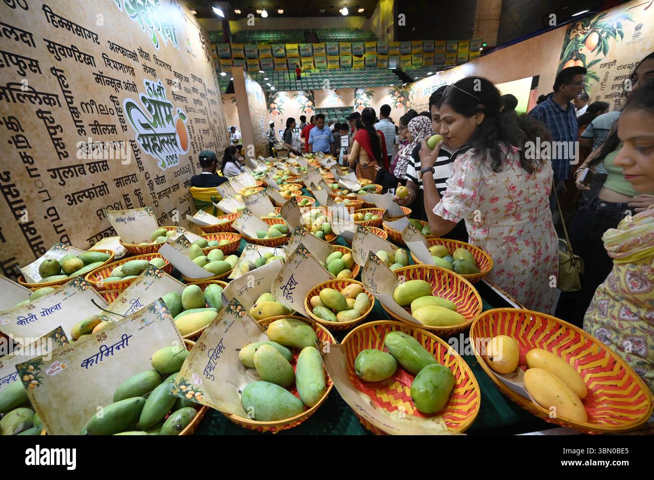 NEW DELHI, INDIA - JUNE 29: A view of visitors looks at varieties of ...