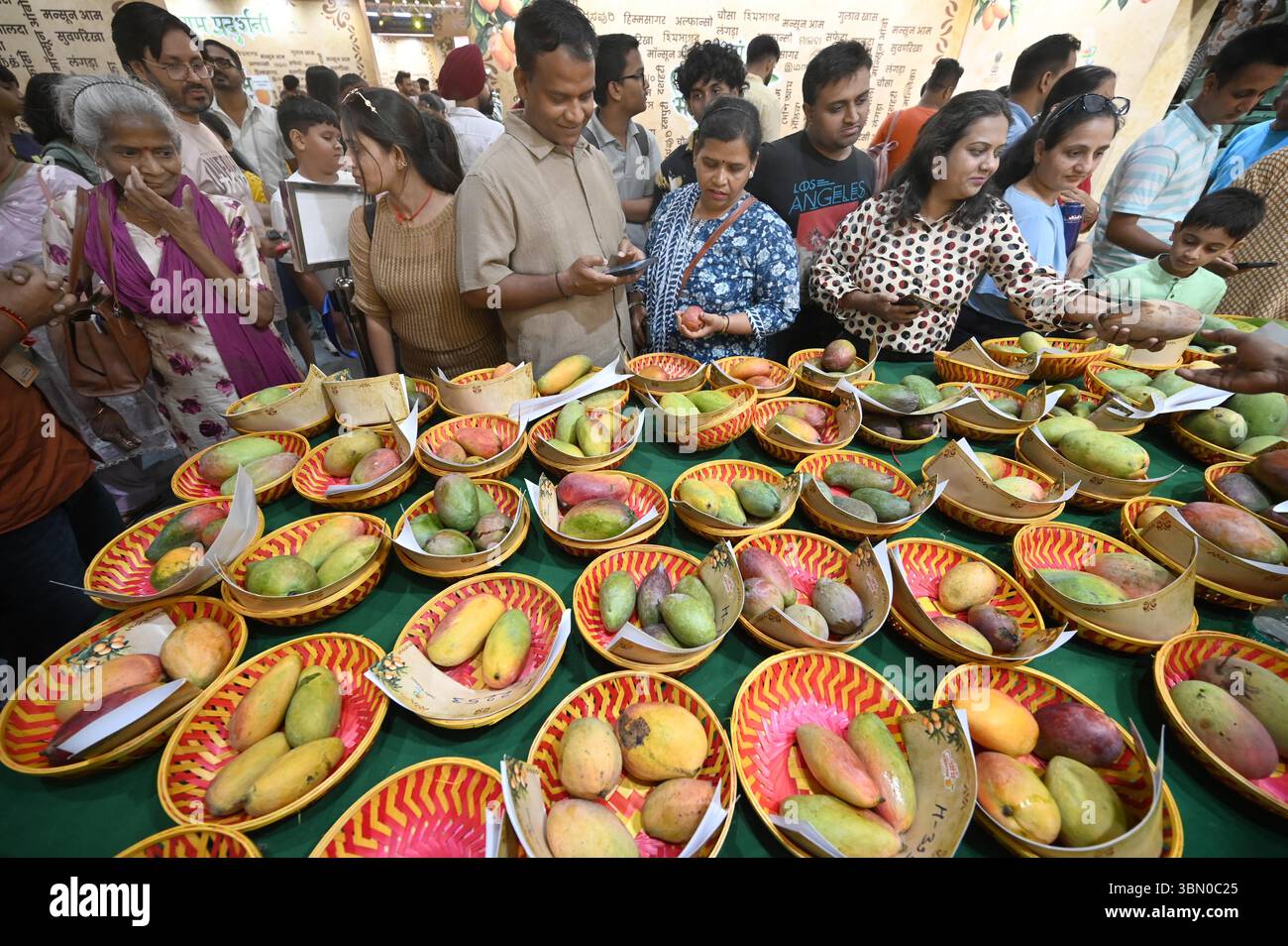 NEW DELHI, INDIA - JUNE 29: A view of visitors looks at varieties of ...