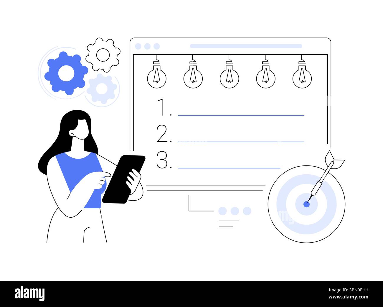 SMART goal setting isolated cartoon vector illustrations Stock Vector ...