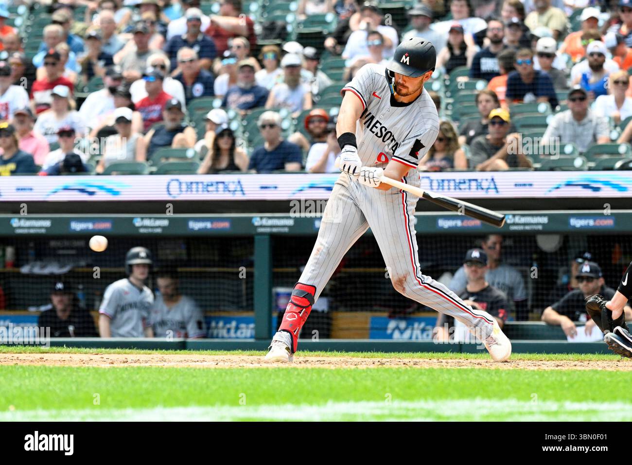 Minnesota Twins' Trevor Larnach bats during the eighth inning of a ...