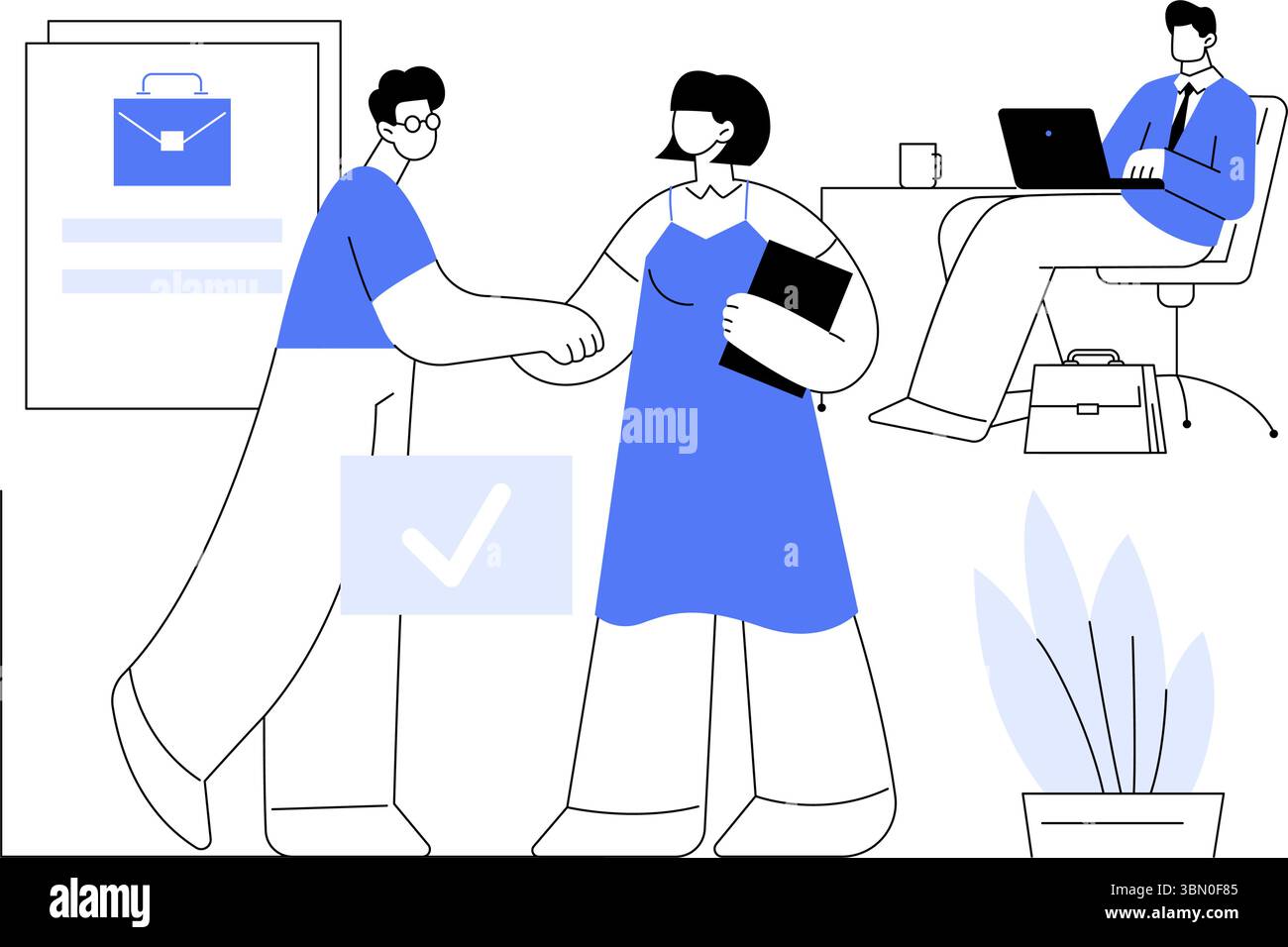 Starting a career in IT isolated cartoon vector illustrations Stock ...