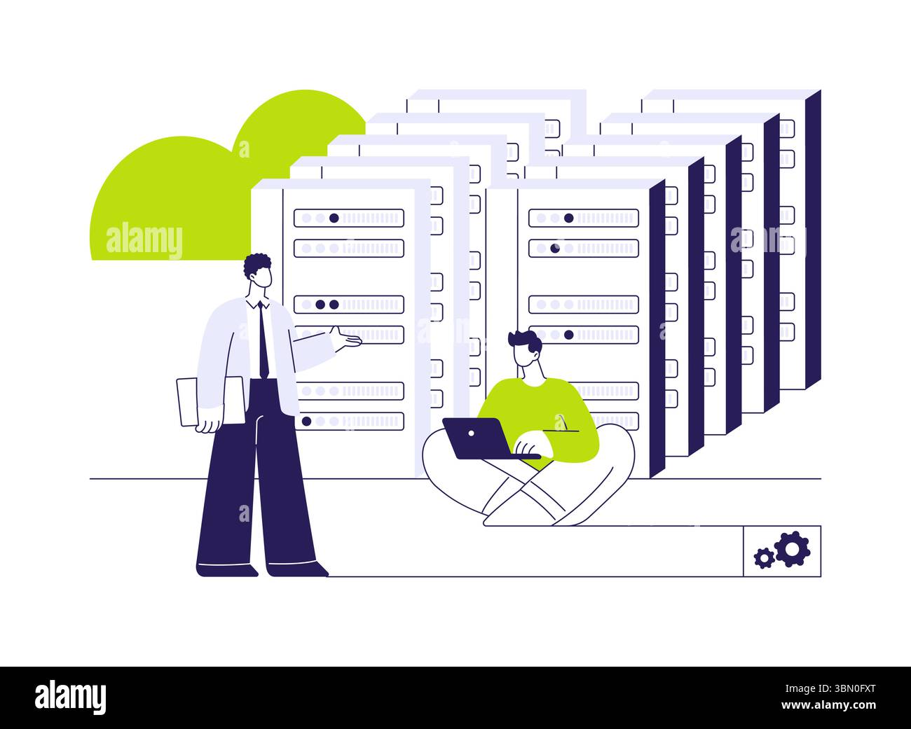 Cloud reliability engineer abstract concept vector illustration Stock ...