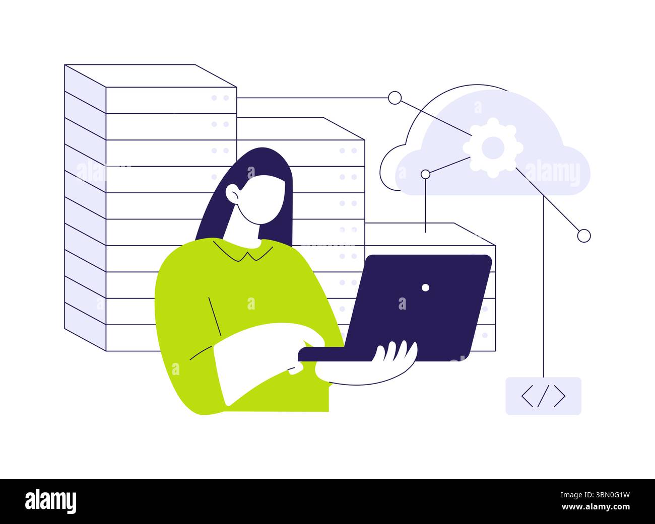 Cloud architect abstract concept vector illustration Stock Vector Image ...