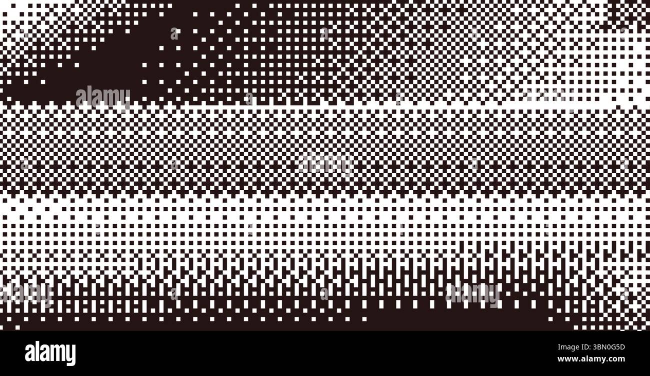 Pixel art halftone glitch background. 8 bit pattern bitmap dither ...